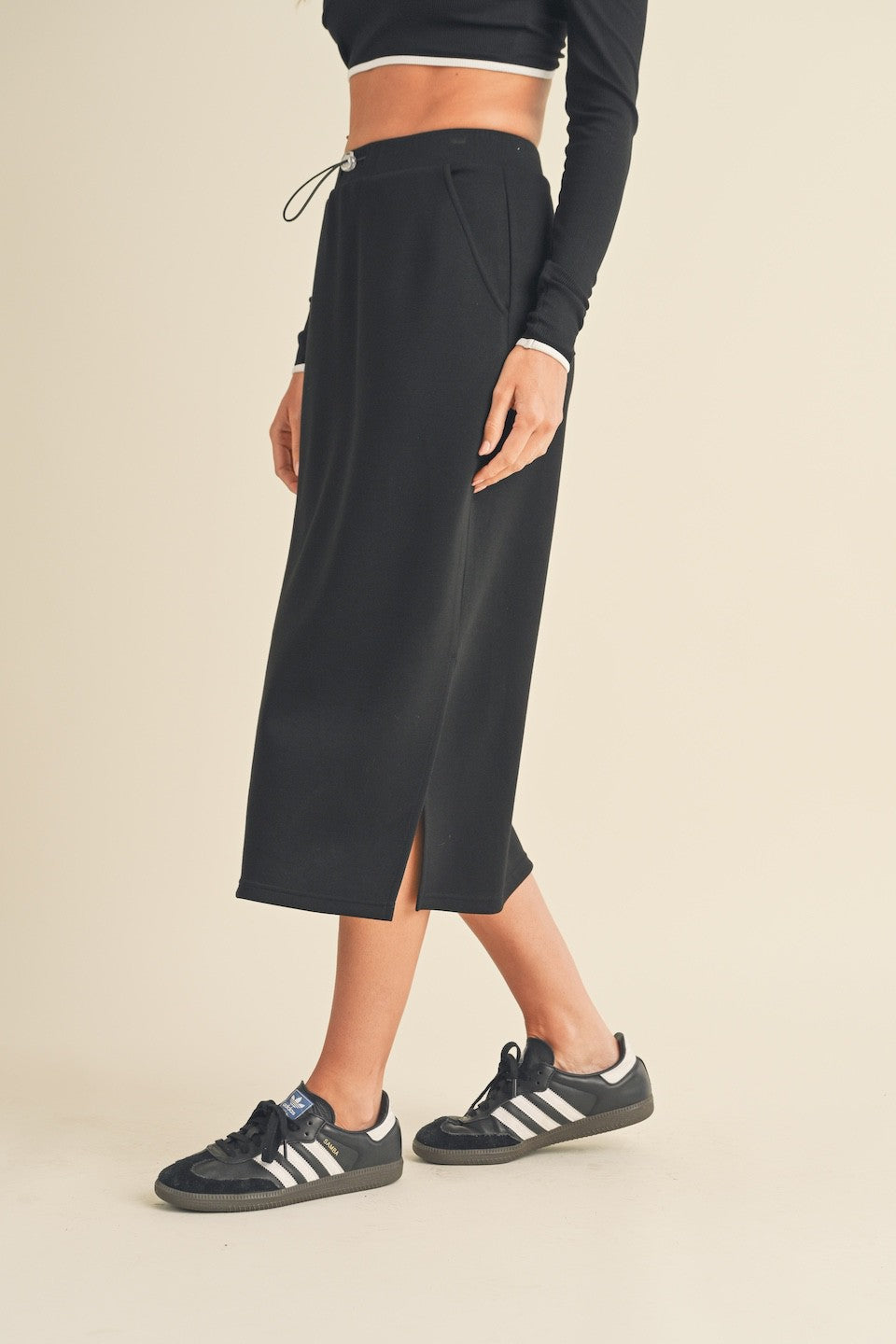 Sporty Basic Midi Skirt | Evercado